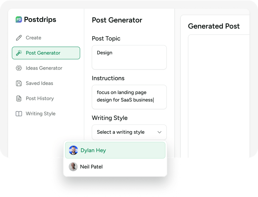 Postdrips: AI LinkedIn Tool | Easily Grow Your Personal Brand